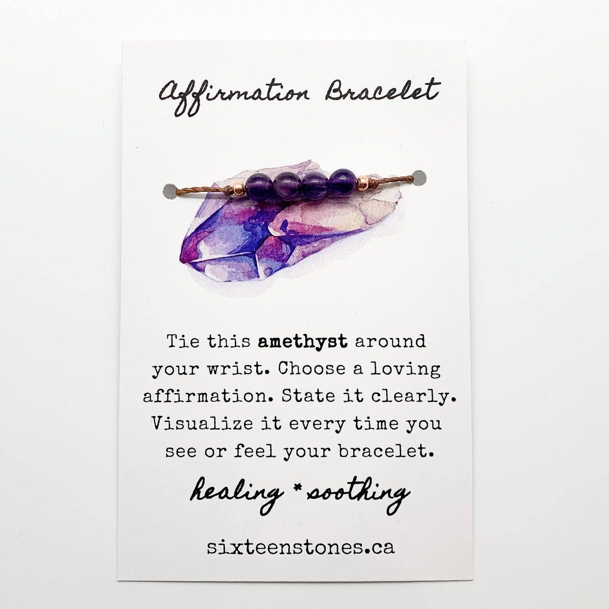 Gemstone Affirmation Bracelets - Sixteen Stones – SixteenStones.ca